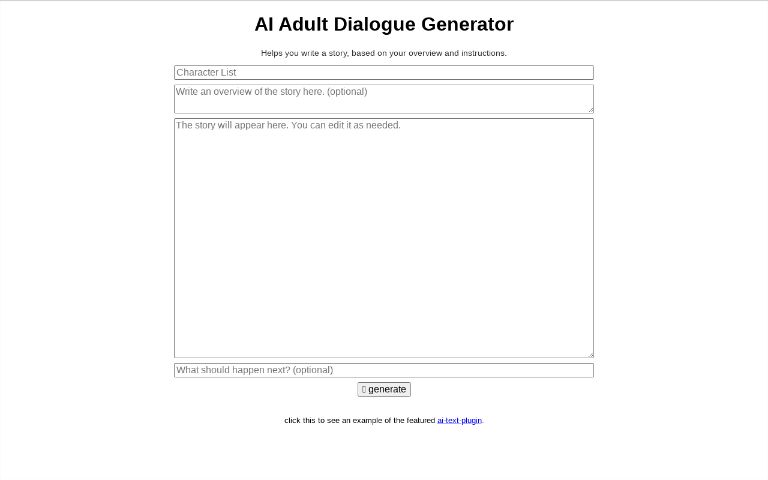 AI Adult Dialogue Generator