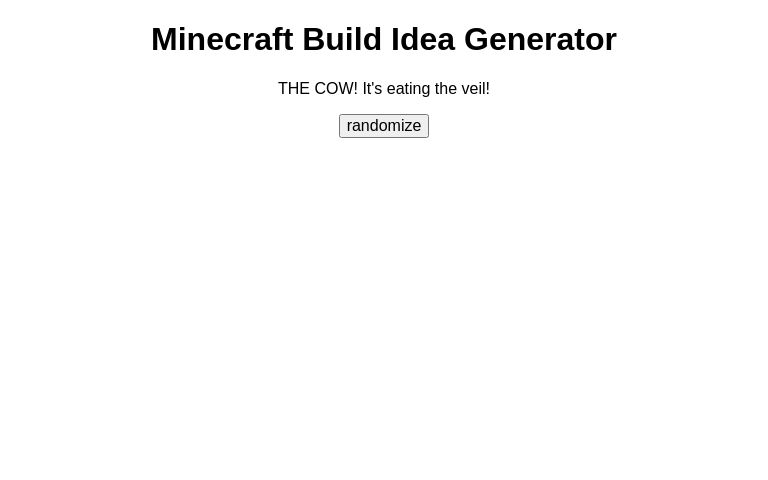 Minecraft Build Idea Generator