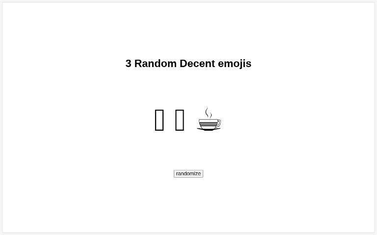 3 Random Decent emojis ― Perchance Generator