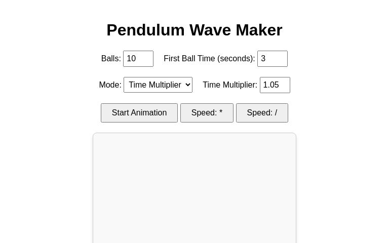 Pendulum Wave Maker ― Perchance Generator