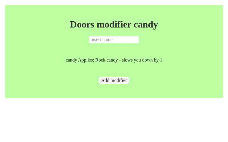 Doors modifier candy ― Perchance Generator