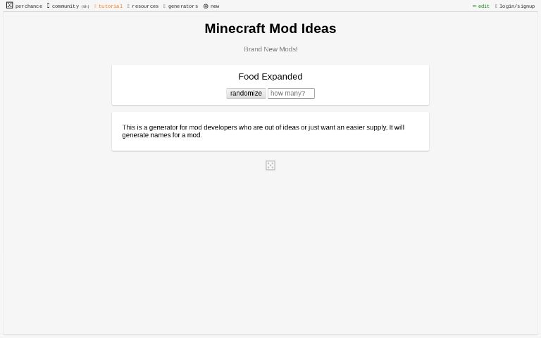 Minecraft Mod Ideas ― Perchance Generator