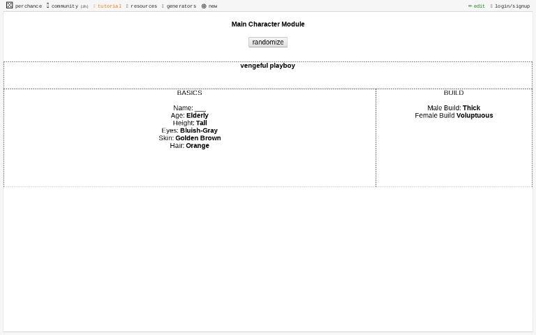 Mod Mc ― Perchance Generator