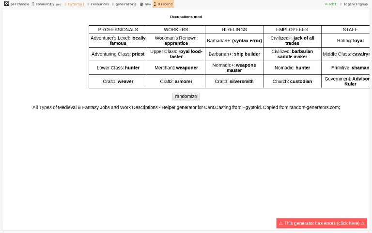 Minimal ― Perchance Generator