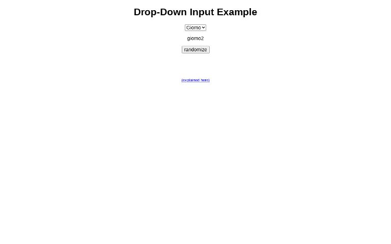 Drop-Down Input Example ― Perchance Generator