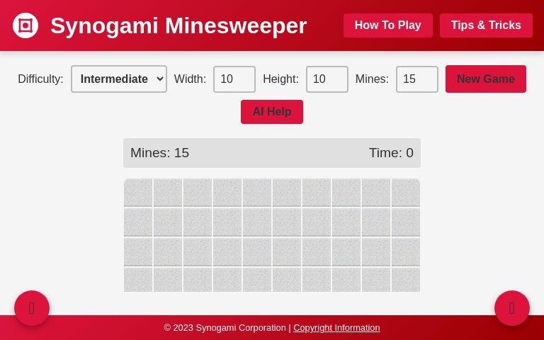 Synogami Minesweeper ― Perchance Generator