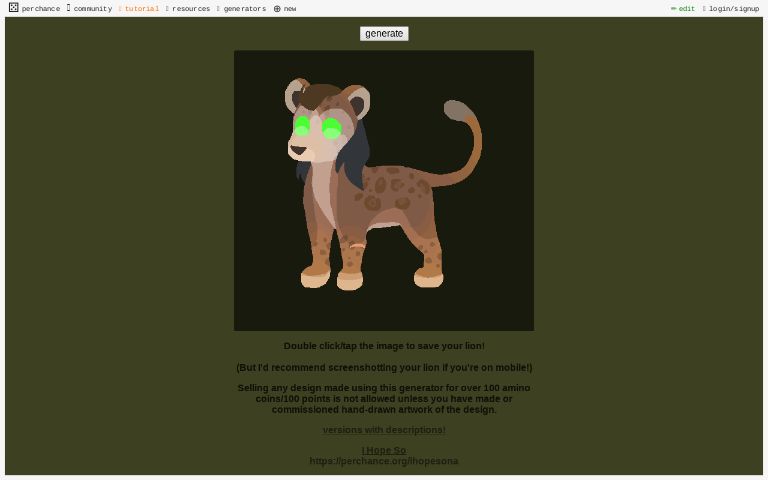 Lion Oc Generator
