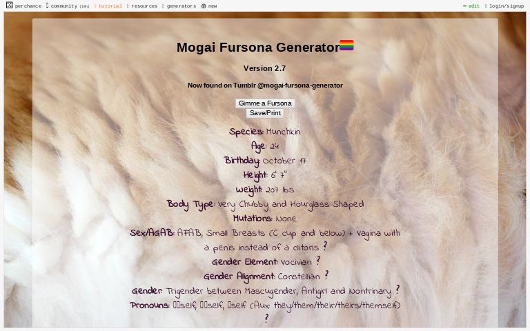 Mogai Fursona Generator