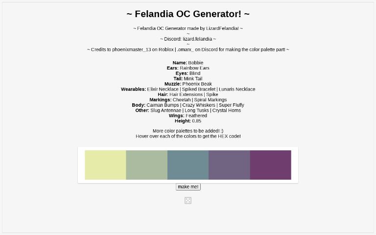 Felandia OC Generator!