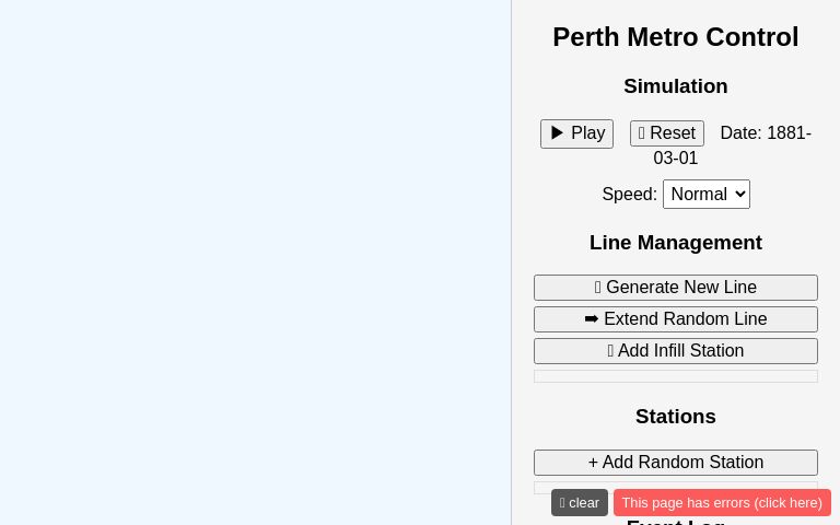 Perth Metro Control ― Perchance Generator