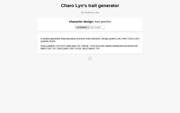 Charo Lyn's trait generator
