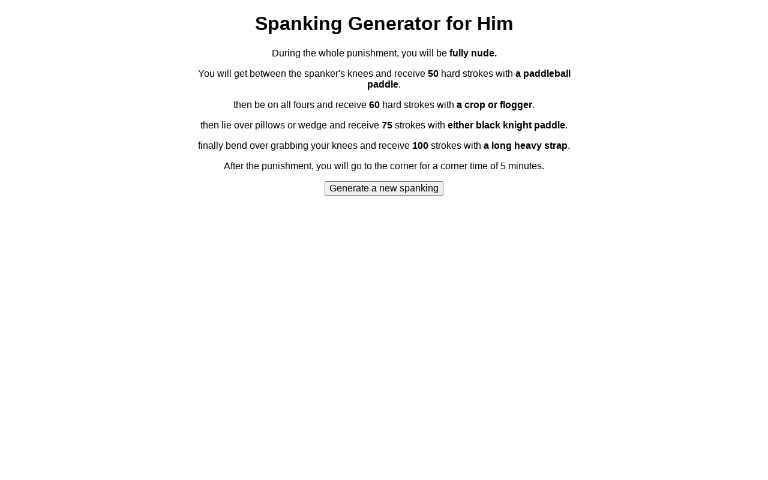 Spanking Generator for Him