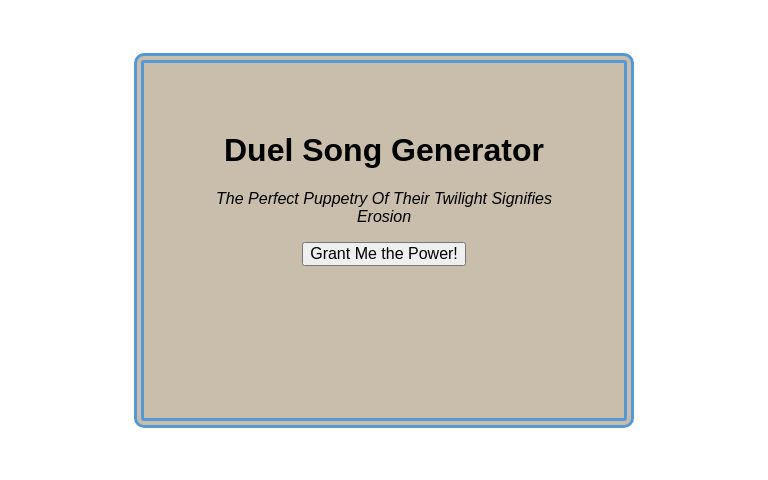 Duel Song Generator