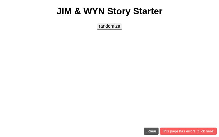 JIM & WYN Story Starter ― Perchance Generator