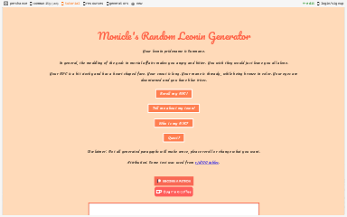 Monicle's Random Leonin Generator