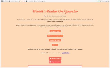 Monicle's Random Orc Generator