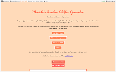Monicle's Random Shifter Generator