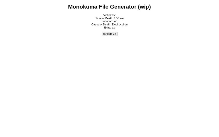 Monokuma File Generator (wip)