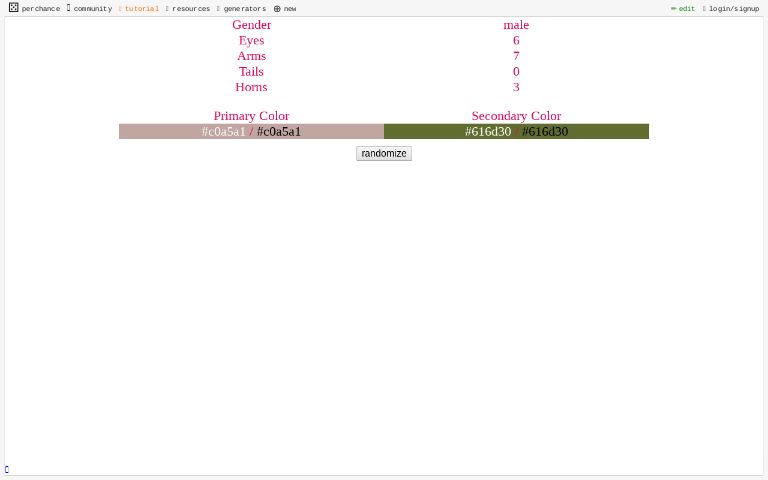 Monster Design ― Perchance Generator