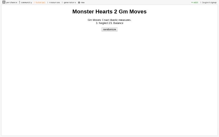 Monster Hearts 2 Gm Moves ― Perchance Generator