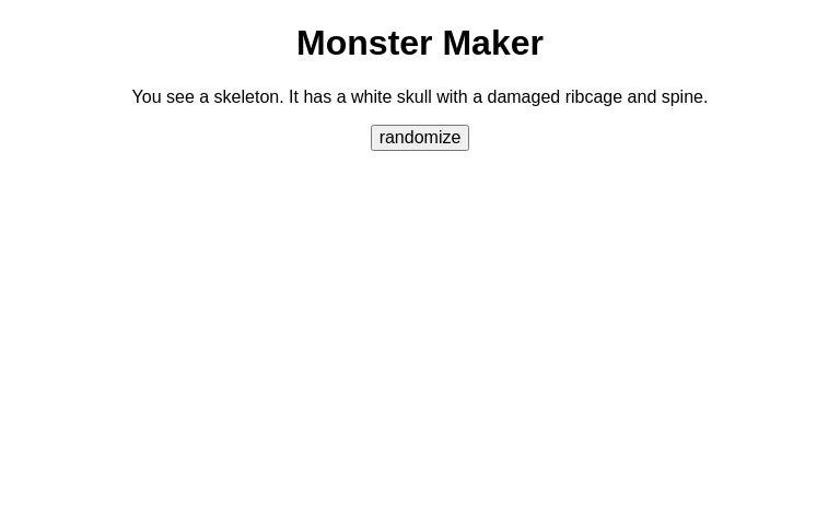Monster Maker ― Perchance Generator