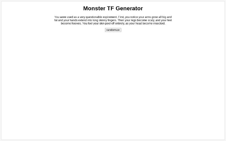 Monster TF Generator