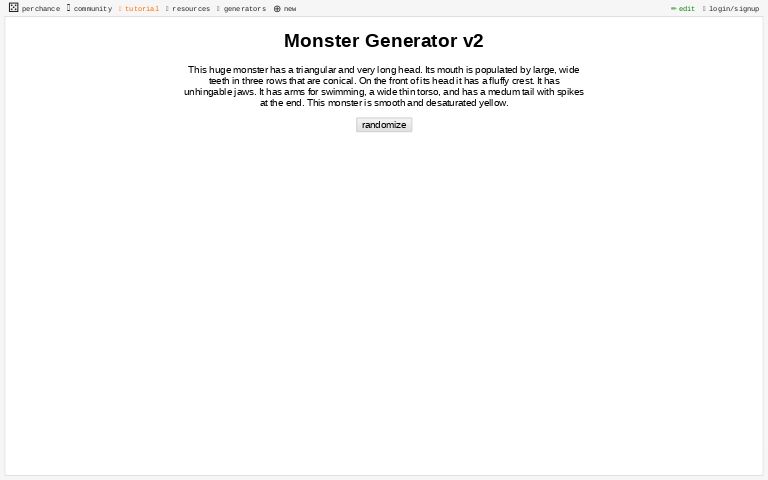 Monster Generator v2