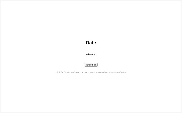 Date ― Perchance Generator