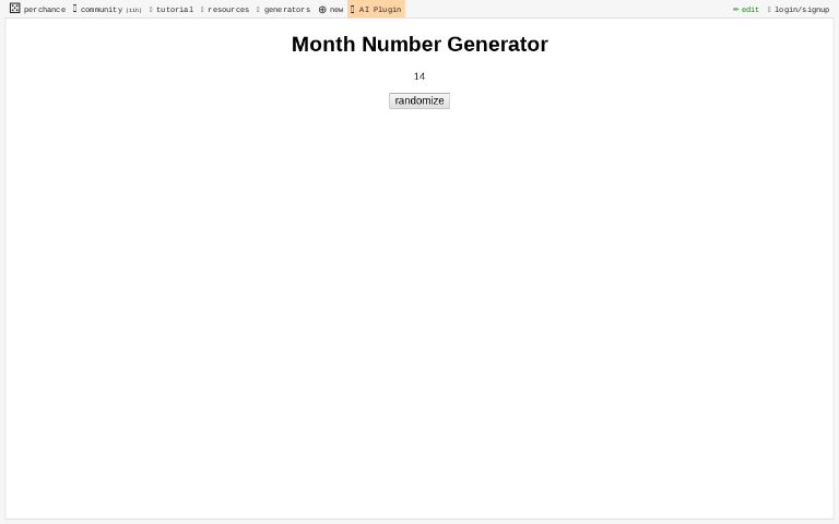 Month Number Generator