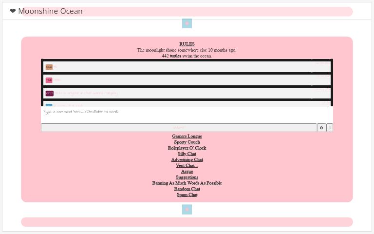 Moonshine Ocean ― Perchance Generator