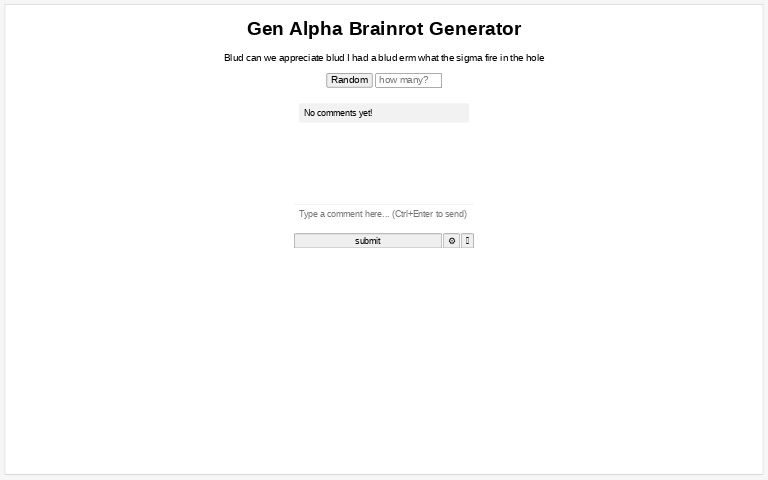 Gen Alpha Brainrot Generator