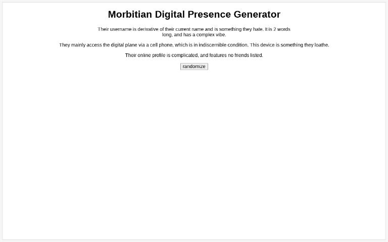 Morbitian Digital Presence Generator