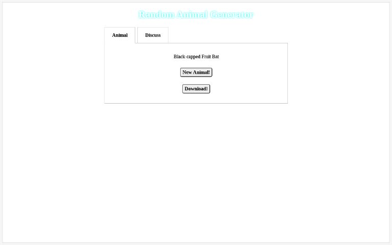Random Animal Generator
