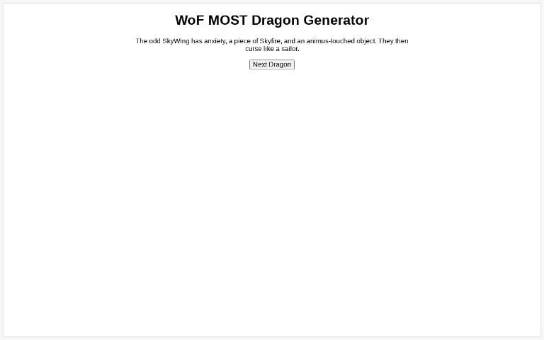 WoF MOST Dragon Generator