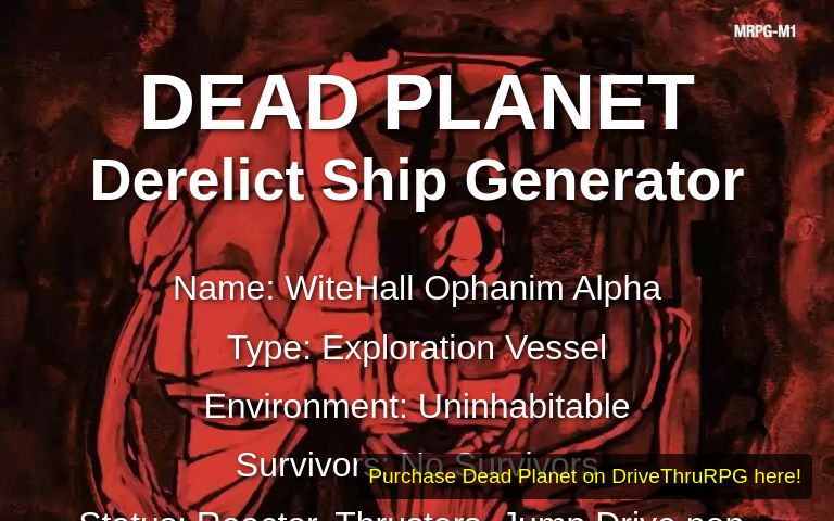 DEAD PLANET ― Perchance Generator