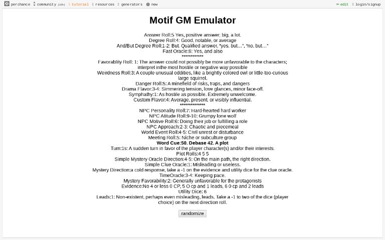Motif GM Emulator ― Perchance Generator