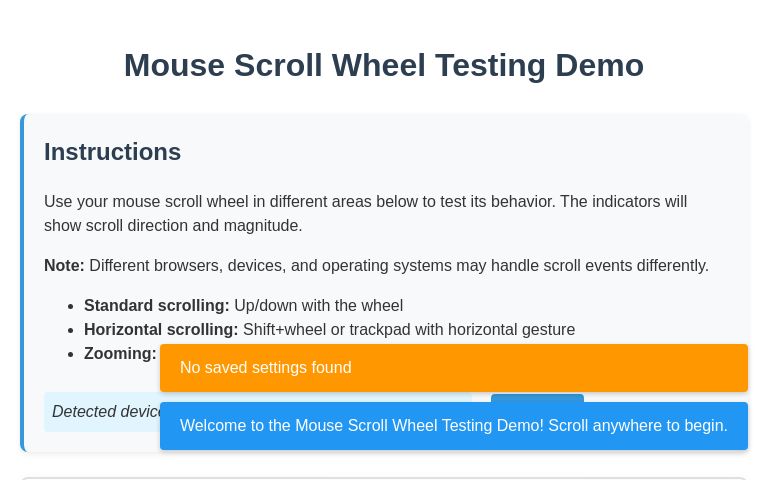 Mouse Scroll Wheel Testing Demo ― Perchance Generator