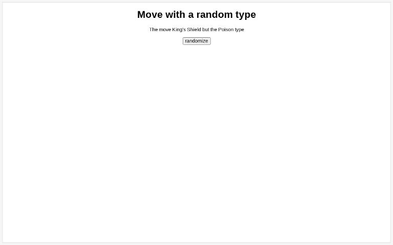 Move with a random type ― Perchance Generator