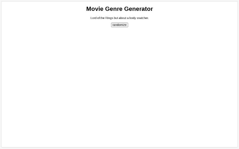 Movie Genre Generator