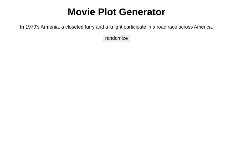 Movie Plot Generator