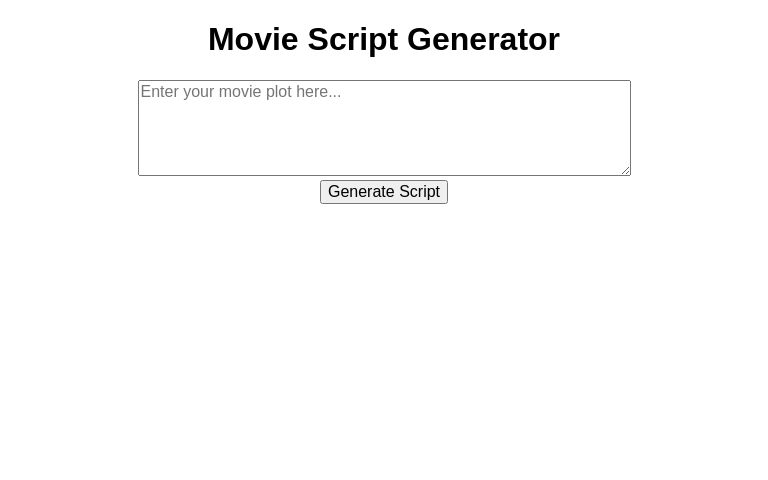 Movie Script Generator
