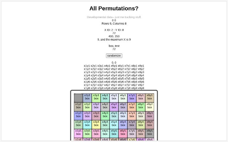 All Permutations? ― Perchance Generator