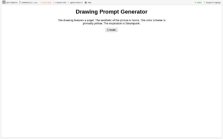 Drawing Prompt Generator