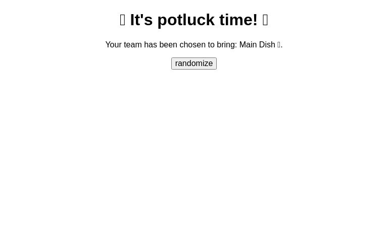 🎉 It's potluck time! 🎉 ― Perchance Generator