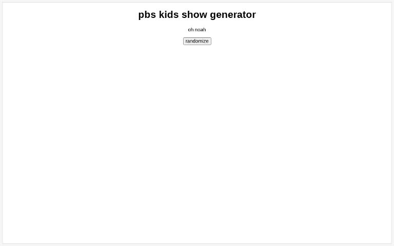 pbs kids show generator