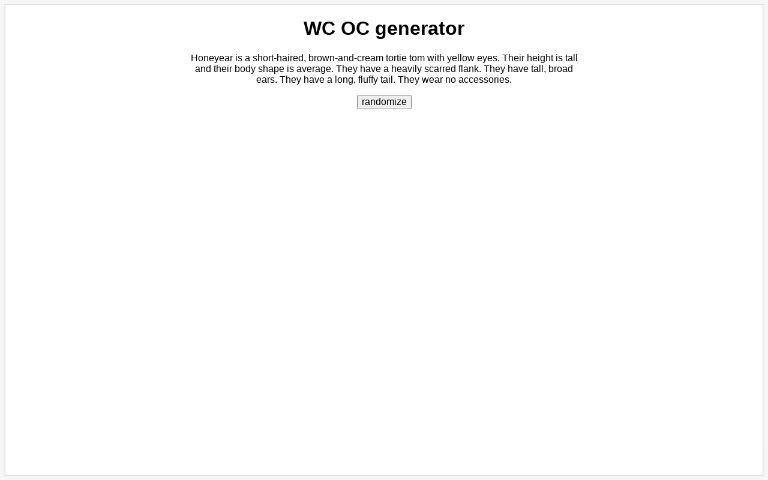 WC OC generator