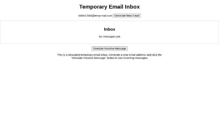 Temporary Email Inbox ― Perchance Generator