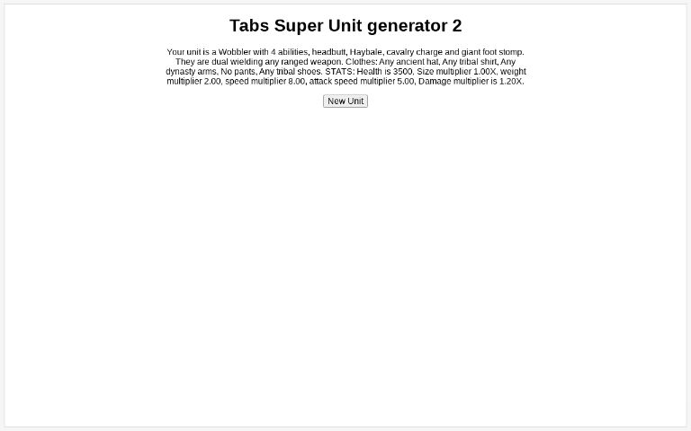Tabs Super Unit generator 2
