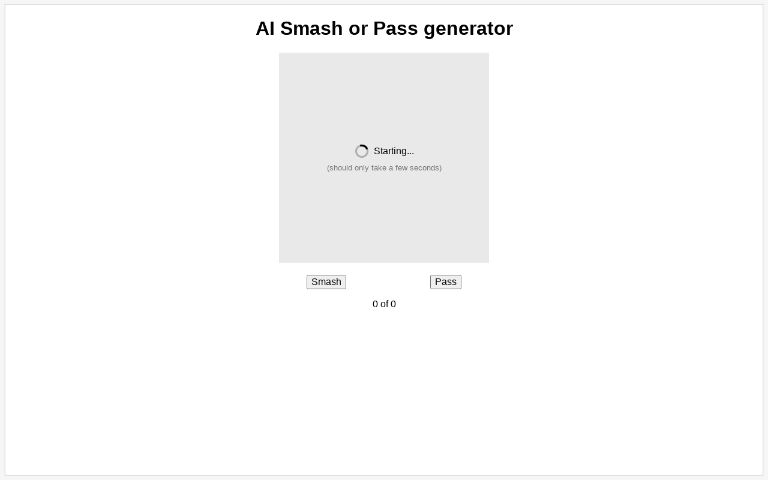 AI Smash or Pass generator