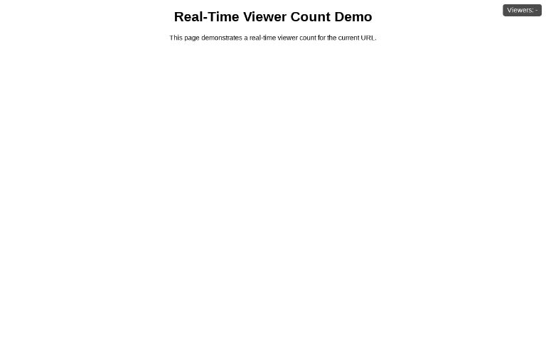 Real-Time Viewer Count Demo ― Perchance Generator